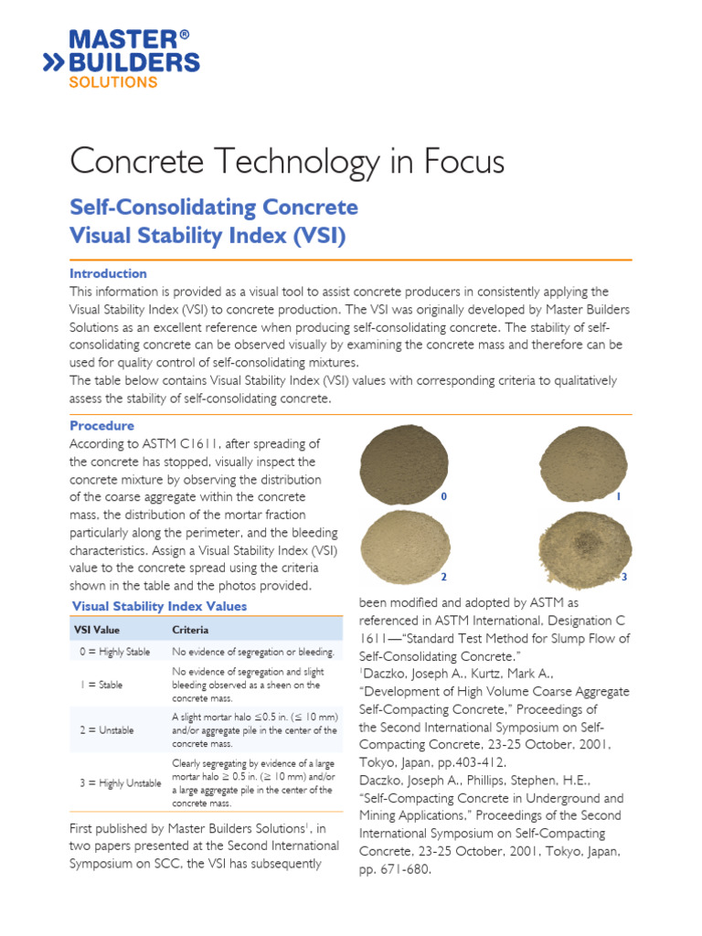 Mbs SCC Visual Stability Index Ctif | PDF | Concrete | Building Engineering