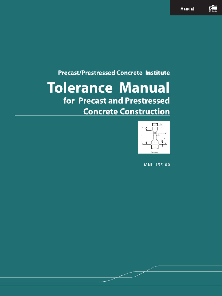 PCI Product Tolerances Manual MNL-135-00 | PDF | Precast Concrete | Wall