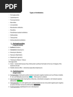 Antibiotic Chart | PDF | Antibiotics | Drugs