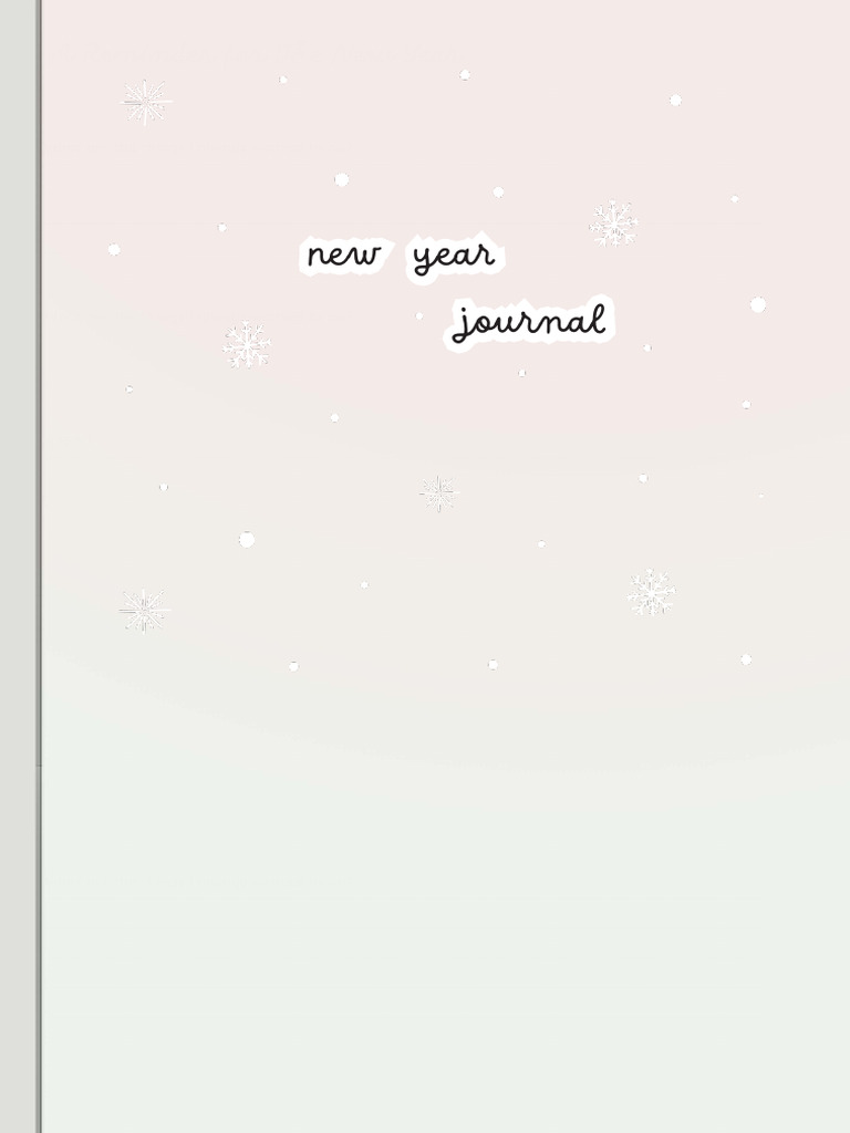 New Year Planning Journal Guide | PDF | Home & Garden