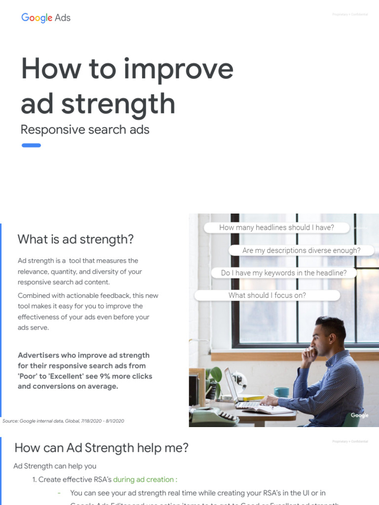 How To Improve RSA Ad Strength | PDF | World Wide Web | Internet & Web