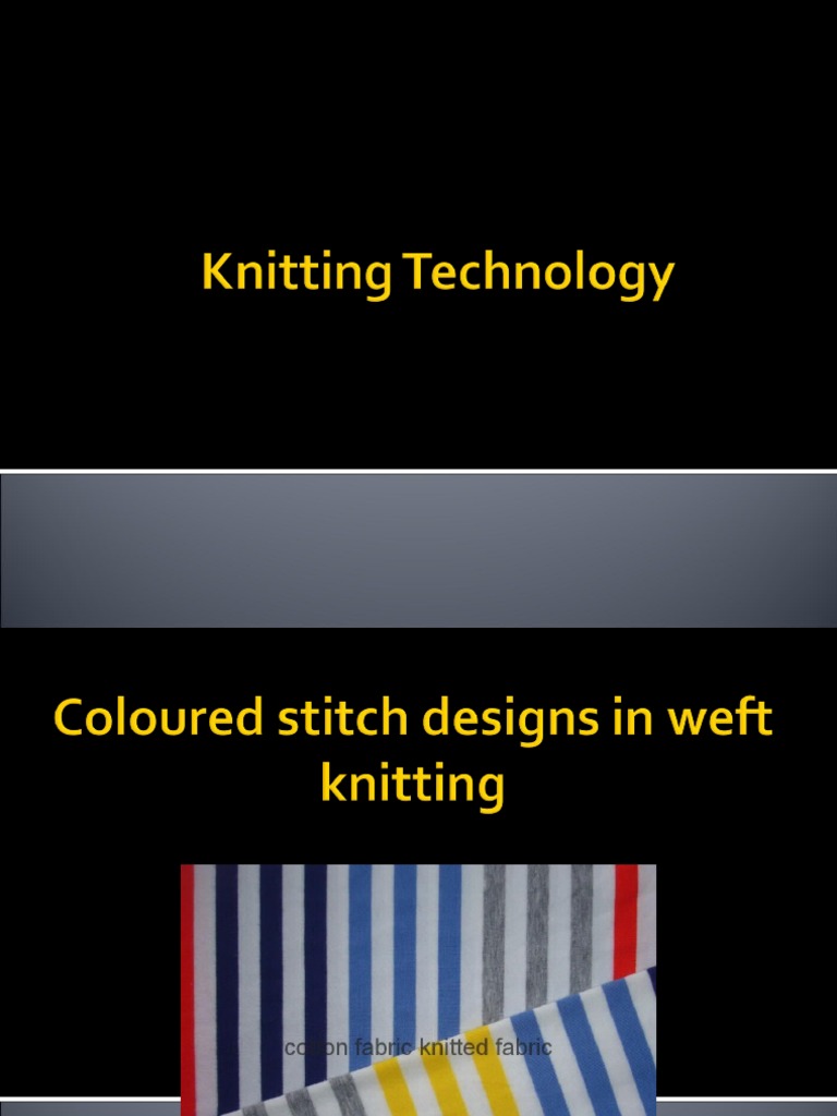 Weft Knitting Techniques and Jacquard Design | PDF | Knitting | Clothing