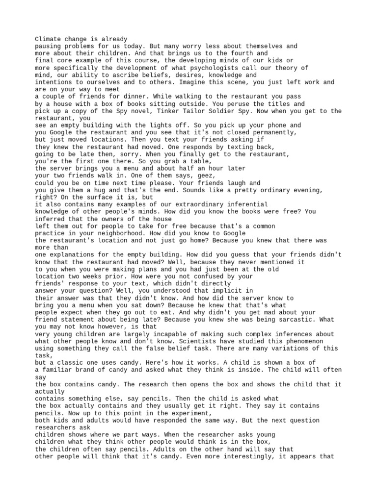 Lectures Script. Psychology. P. 1 | PDF | Wellness