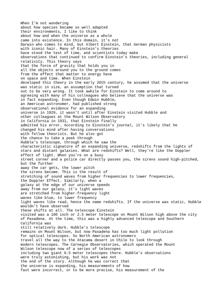 Lectures Script. Psychology. P. 3 | PDF | Hubble Space Telescope | Redshift