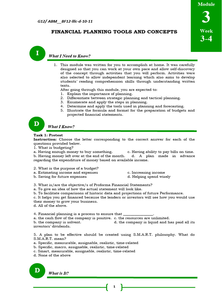 Module - Business Finance Week 3 | PDF | Balance Sheet | Decision Making