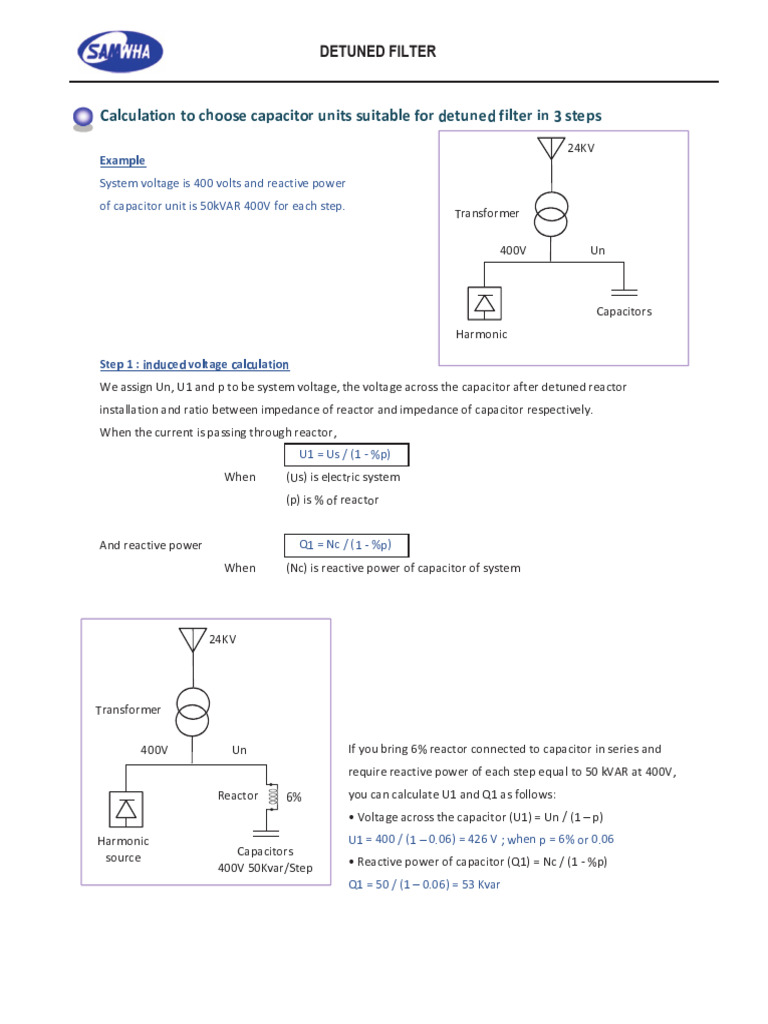 Calculation Capacitor For Detuned Filter | Download Free PDF | Computer Engineering | Electronics
