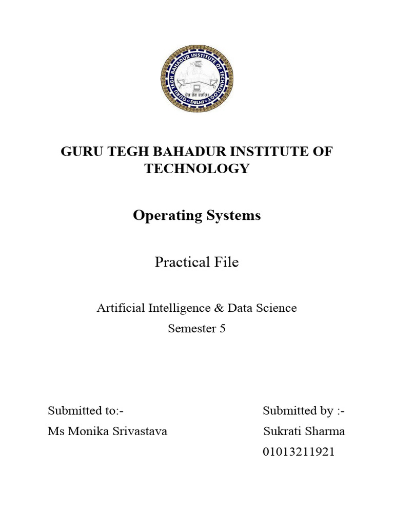 Operating Systems: Guru Tegh Bahadur Institute of Technology | Download ...