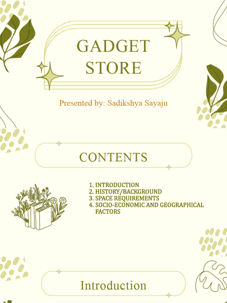 Gadget Store Presentation | PDF | Retail | Online Shopping