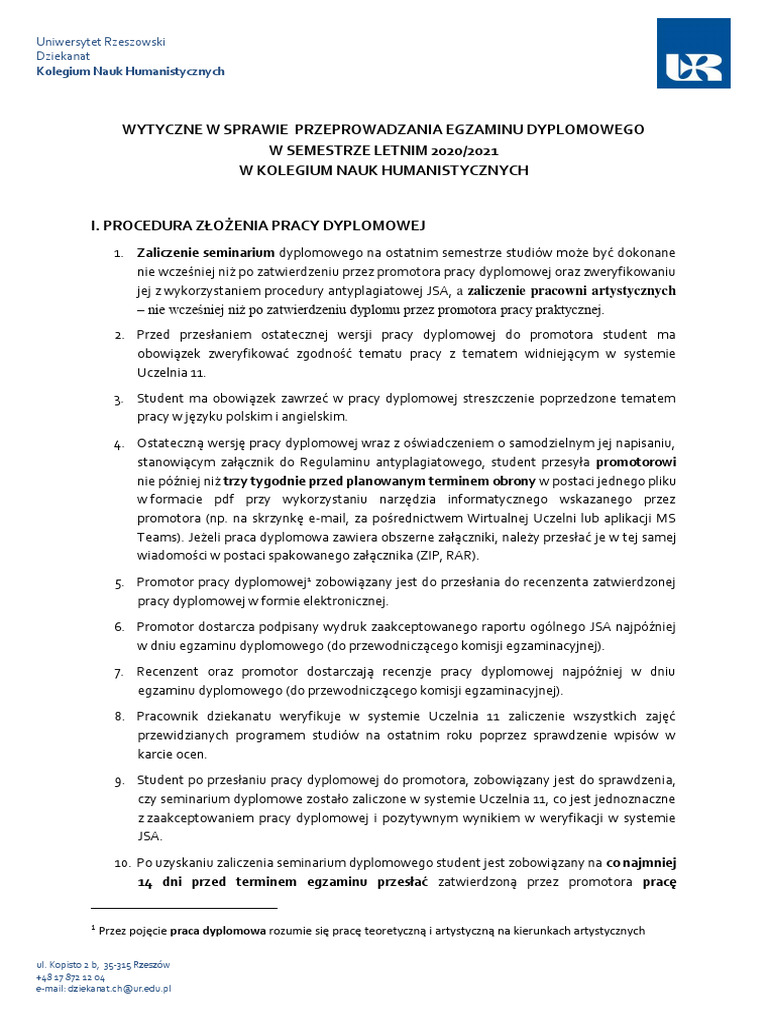 Wytyczne W Sprawie Obron | PDF