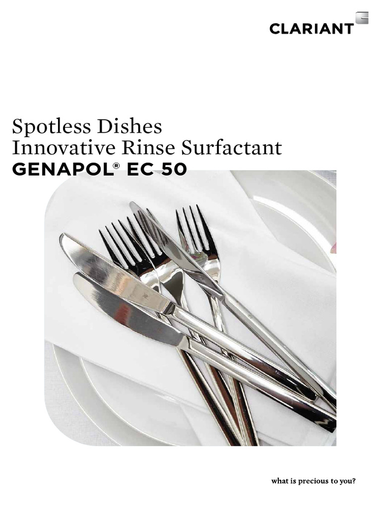 Clariant Flyer GENAPOL EC 50 201308 EN | PDF | Surfactant | Detergent