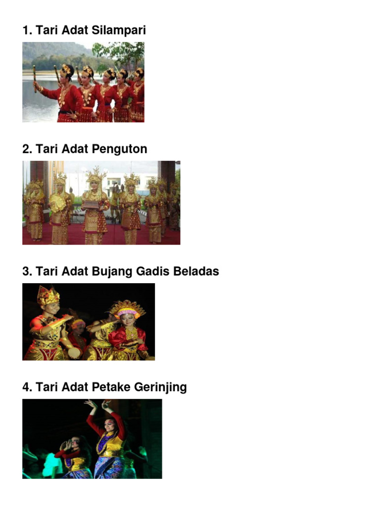Tarian Tradisional Sumatera Selatan | PDF | Memasak, Makanan, & Anggur ...