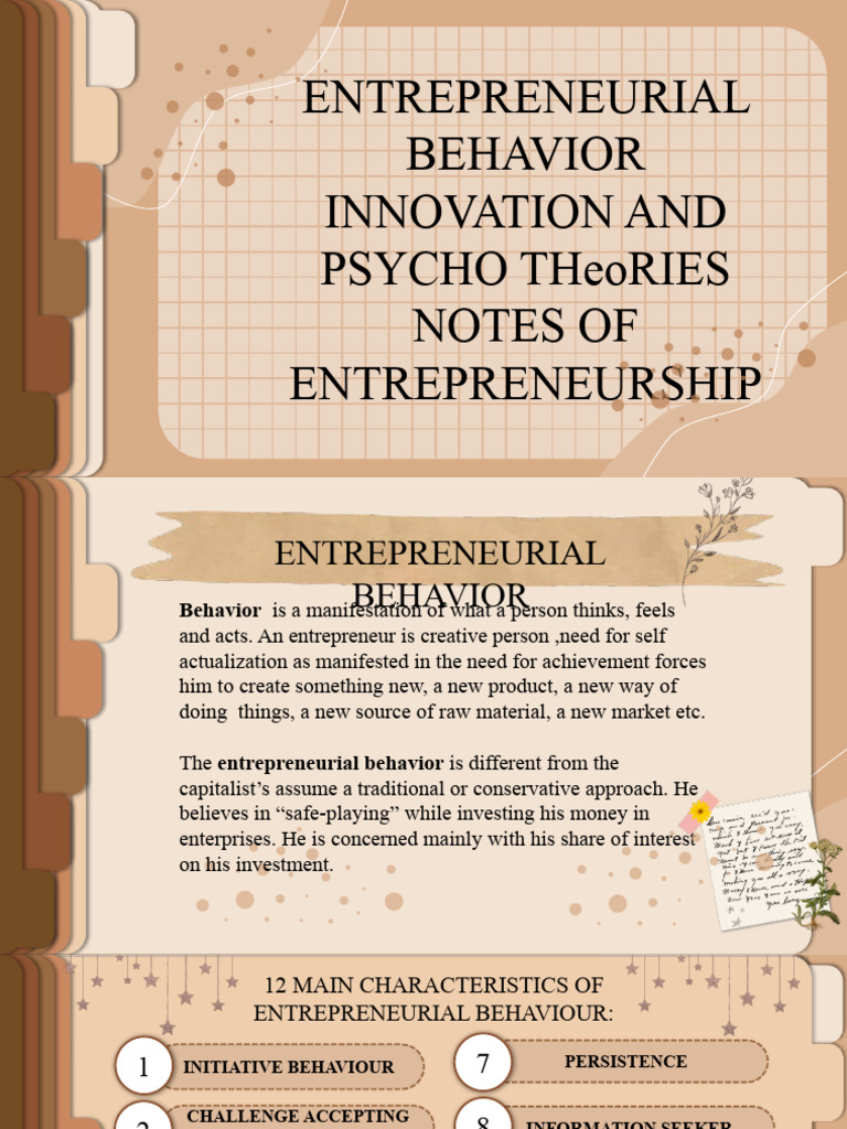 ENTREP | PDF | Entrepreneurship | Behavior