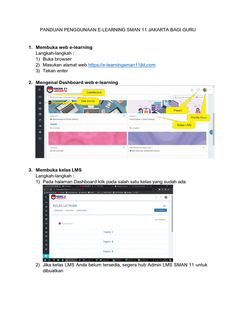 PANDUAN PENGGUNAAN LMS (Hadi - Ismail) | PDF