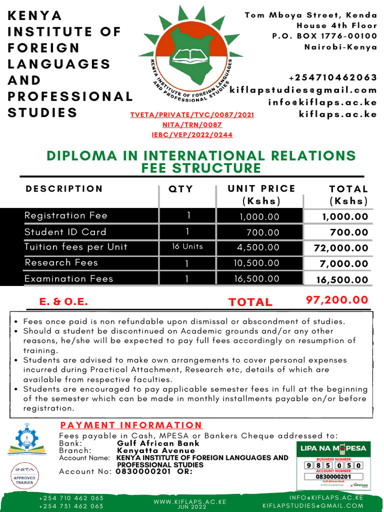 Diploma Fee Structure - KIFLAPS | PDF | Fee | Banks