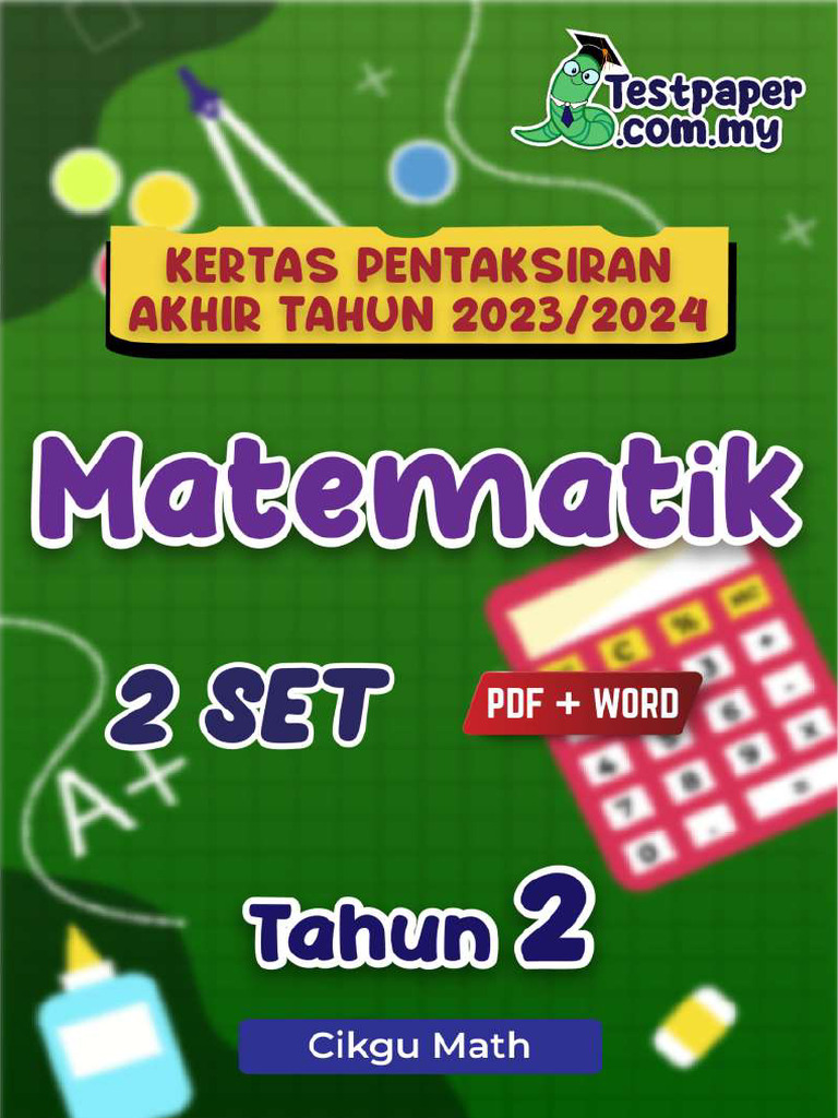 File02 Pat Math Tahun 2 - Set 2 & Jawapan | PDF