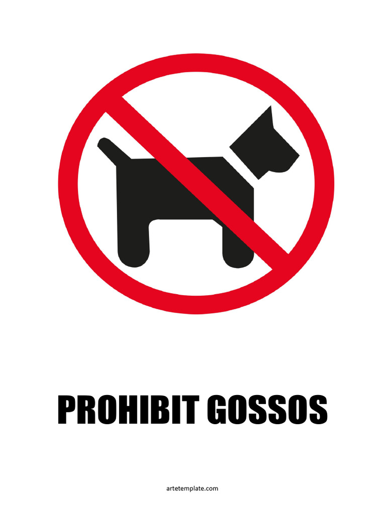 Còpia de Cartel Prohibido Perros para Imprimir | PDF