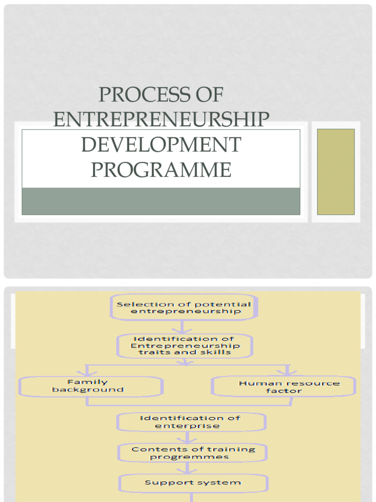 Entrepreneurship Development Program Steps | PDF | Entrepreneurship ...
