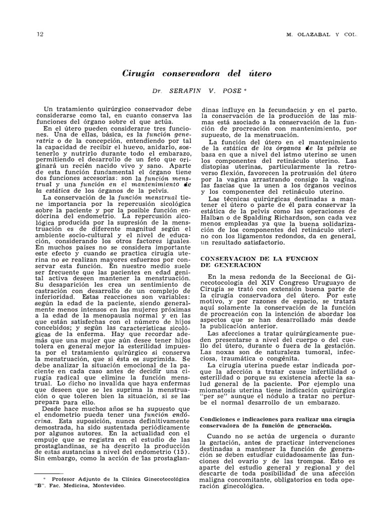 Admin,+33 Cirugía+conservadora+del+útero 8 | Descargar gratis PDF | El embarazo | Útero