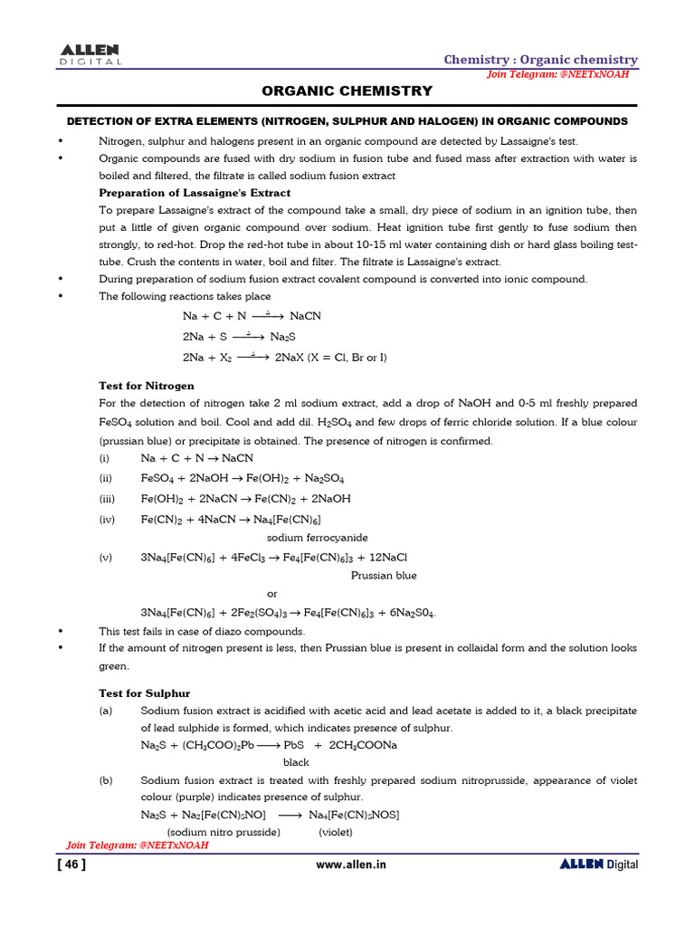 PRACTICAL CHEMISTRY - OC | PDF | Cyanide | Aldehyde