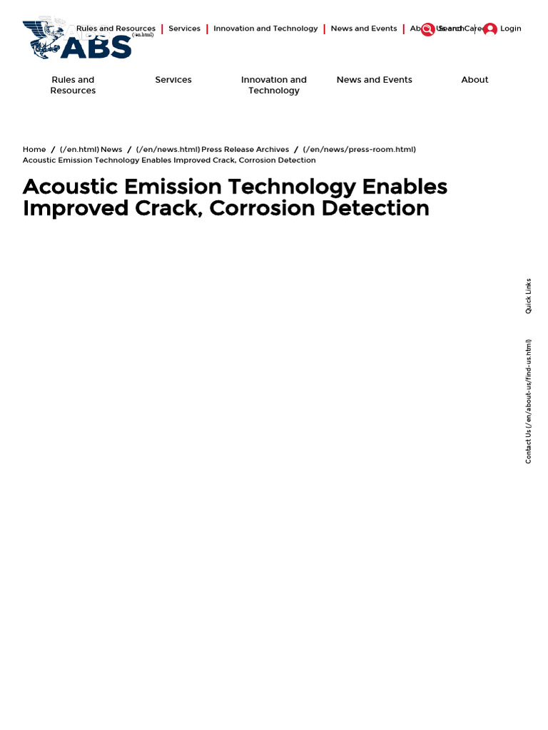 Acoustic Emission Technology Enables Improved Crack, Corrosion ...