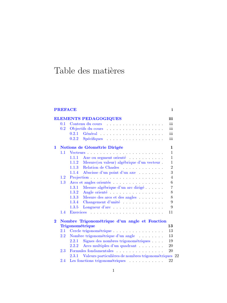 Cours Trigo Révisé Vrai | PDF | Fonction trigonométrique | Angle
