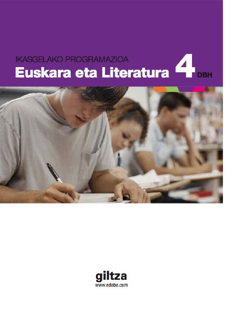 Euskara Eta Literatura DBH 4 Ikasgelako Programazioa: Giltza | PDF