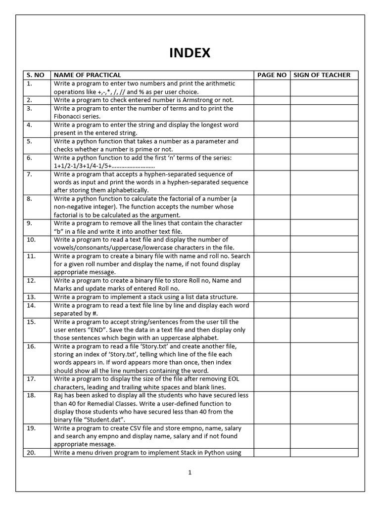 Class-12 CS (083) Report File Solution | PDF | Database Index | Computer File