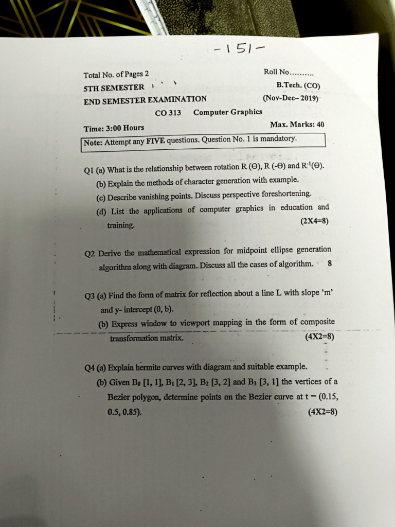 CG Endsem 2019 | PDF