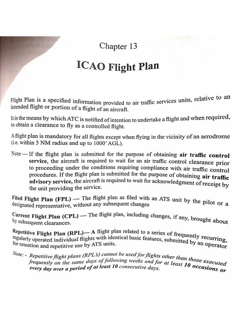 Flight Plan Theory | PDF