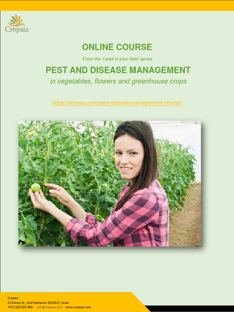Pest and Disease Management Course - Syllabus | PDF