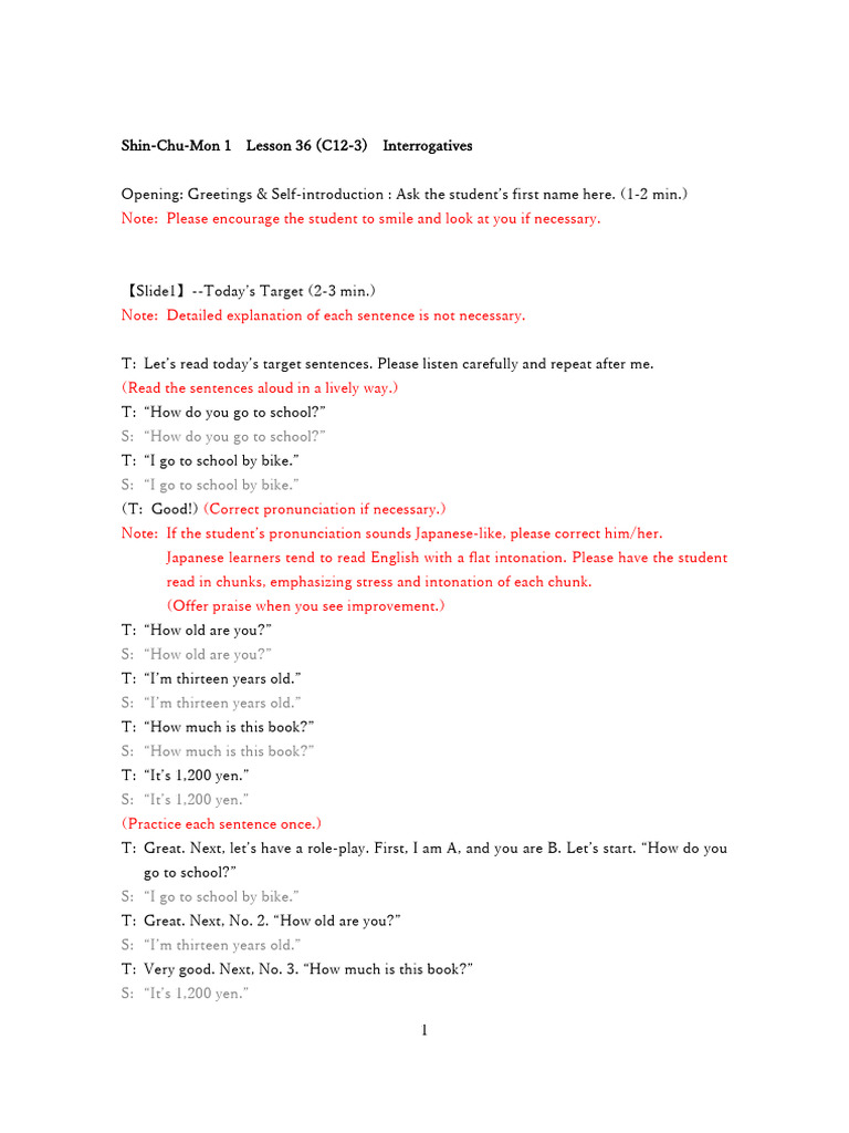 Lesson36 Interrogatives | PDF | Phrase | Grammar