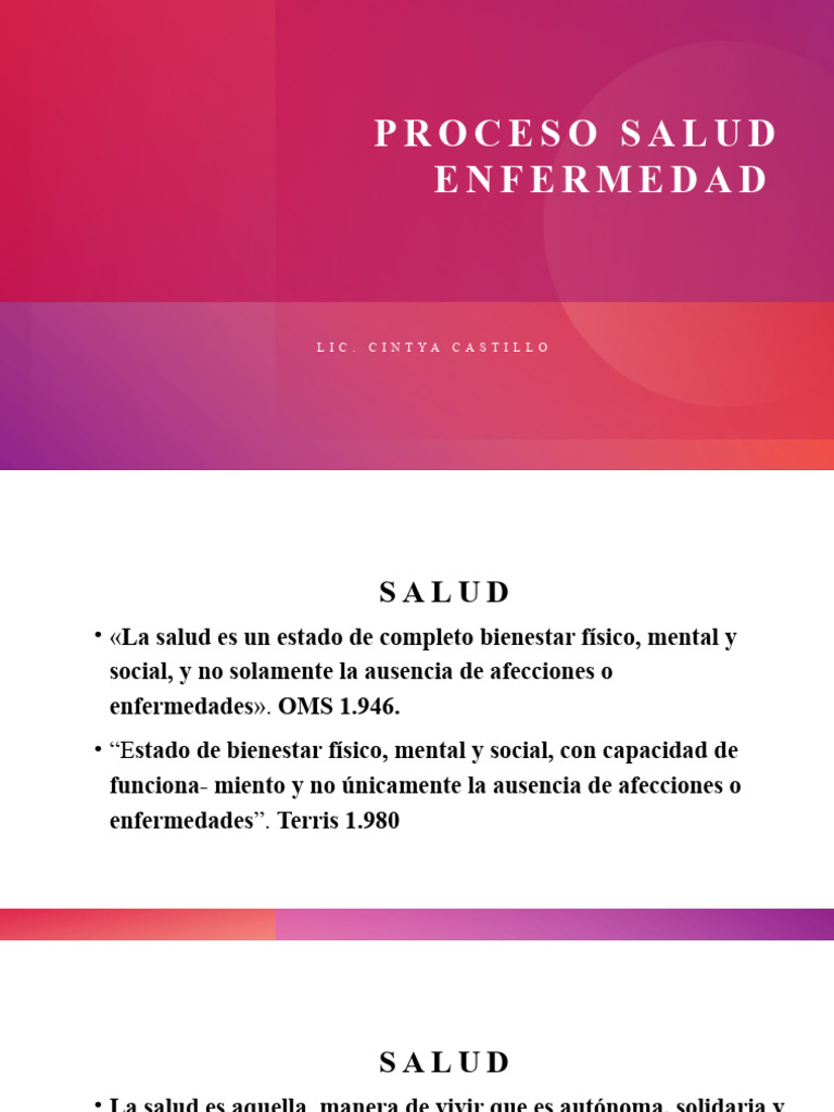 Proceso Salud Enfermedad | PDF