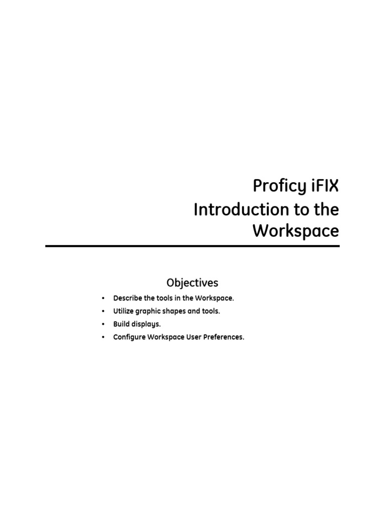 GFS-154B M11 Introduction To The Workspace | PDF