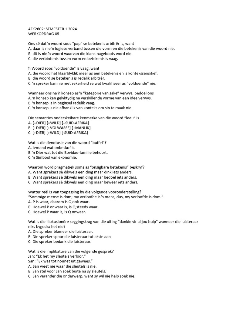 AFK2602_Werkopdrag 05_S1_2024 | PDF