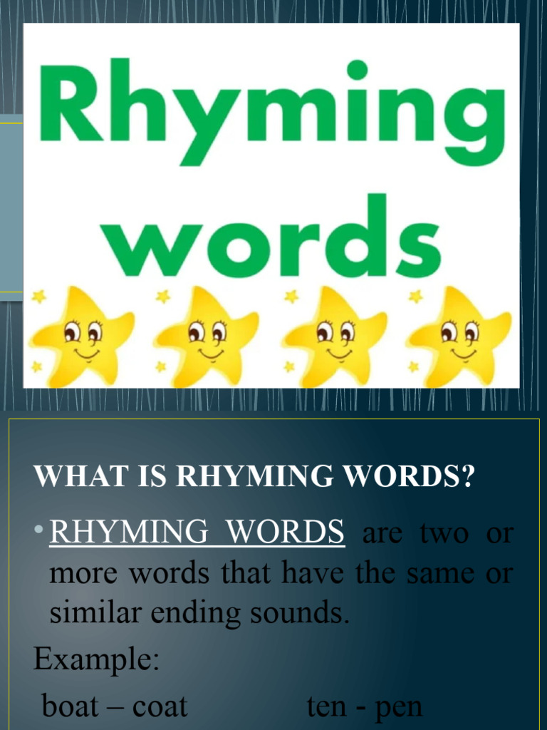 Understanding Rhyming Words | PDF | Foreign Language Studies