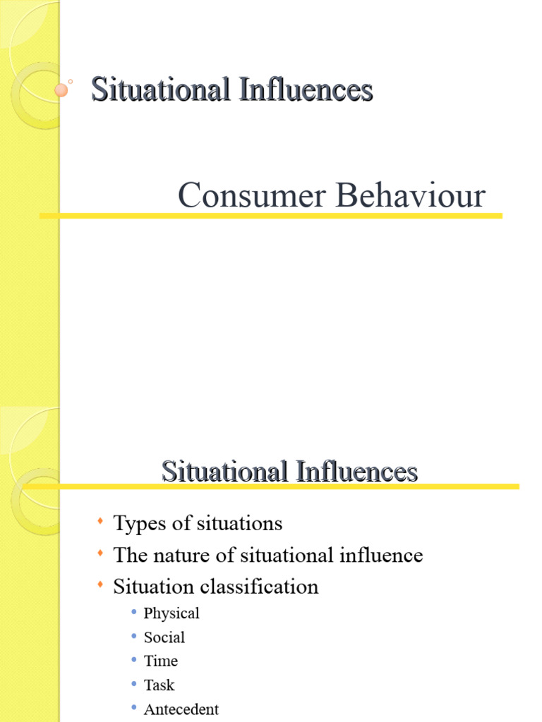 CB Module 2 (Situational Influences) | PDF | Consumer Behaviour | Marketing