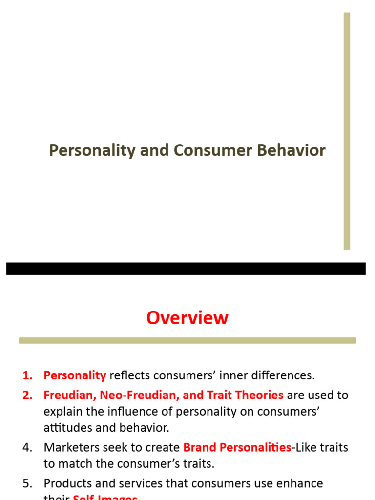 Personality and Consumer Behaviour | PDF | Id | Behavior