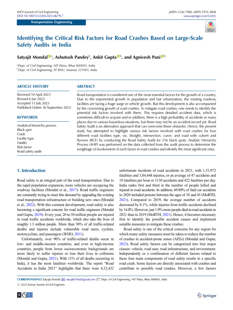 2023-10-04 Identifying The Critical Risk Factors For Road Crashes Based ...