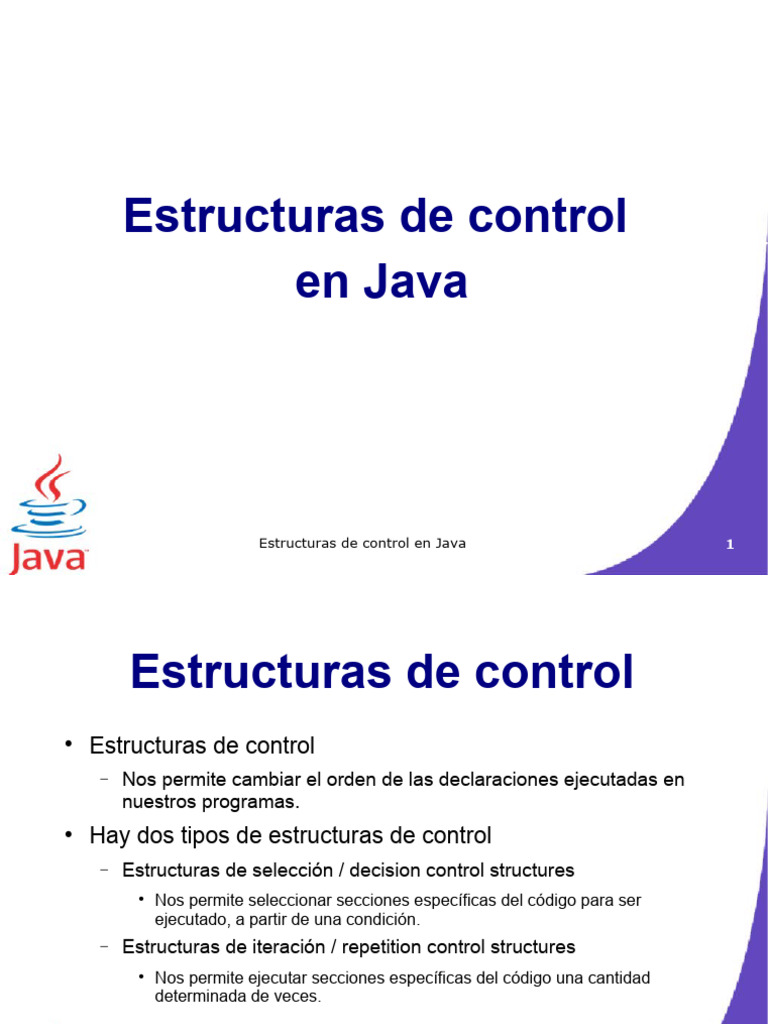 Java EstructurasControl Seleccion | PDF | Flujo de control | Java ...