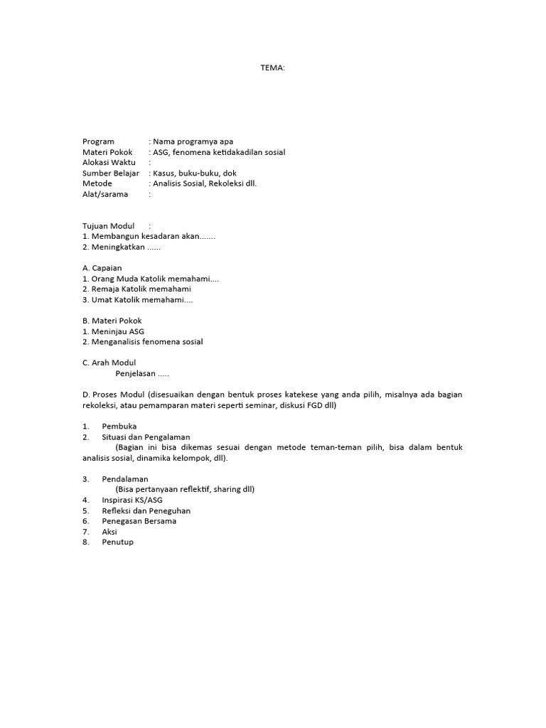 Modul Katekese | PDF