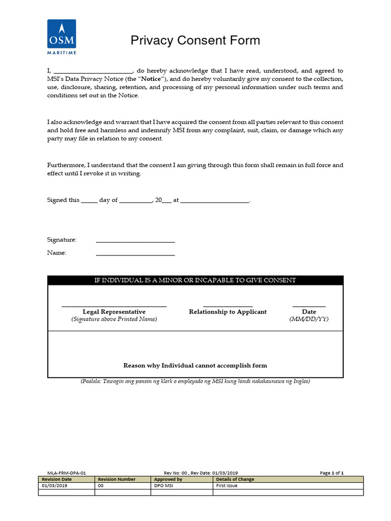 MSI Consent Form | PDF