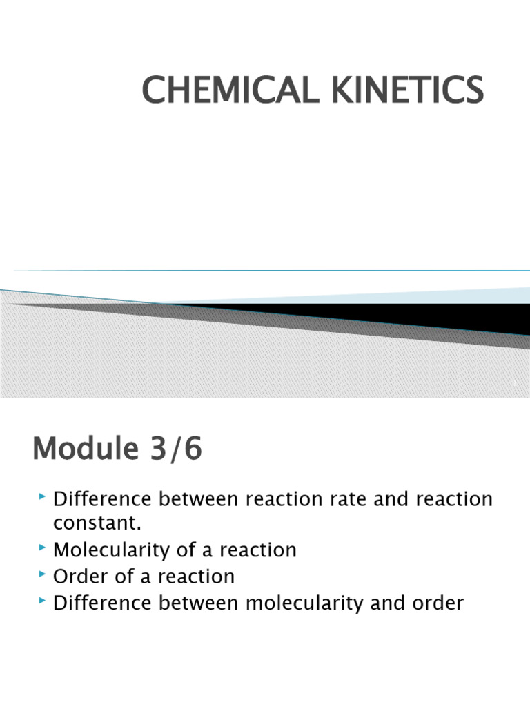 Chemical Kinetic Module 3 | PDF | Reaction Rate | Physical Sciences