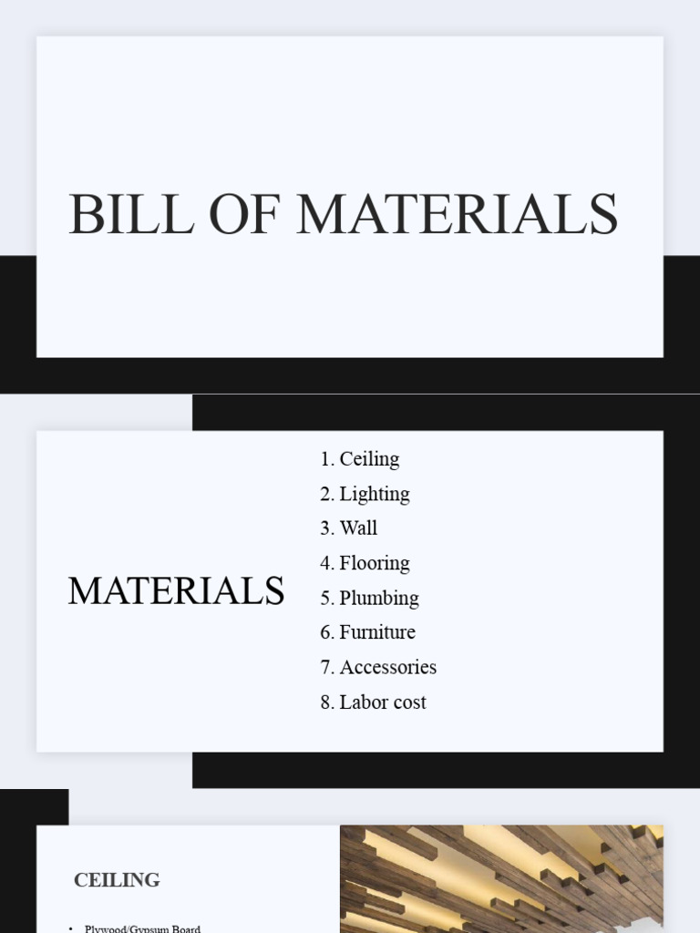 Bill of Materials | PDF | Lumber | Building Engineering