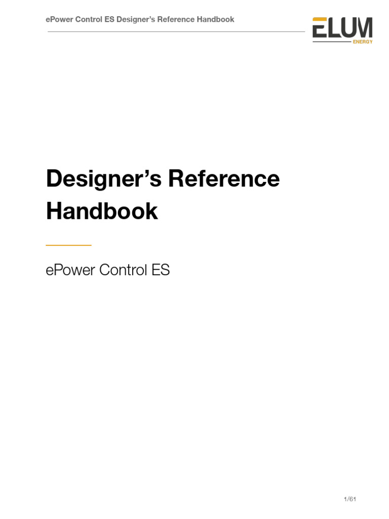 ePower Control ES Designer's Guide | PDF | Electrical Grid | System On A Chip
