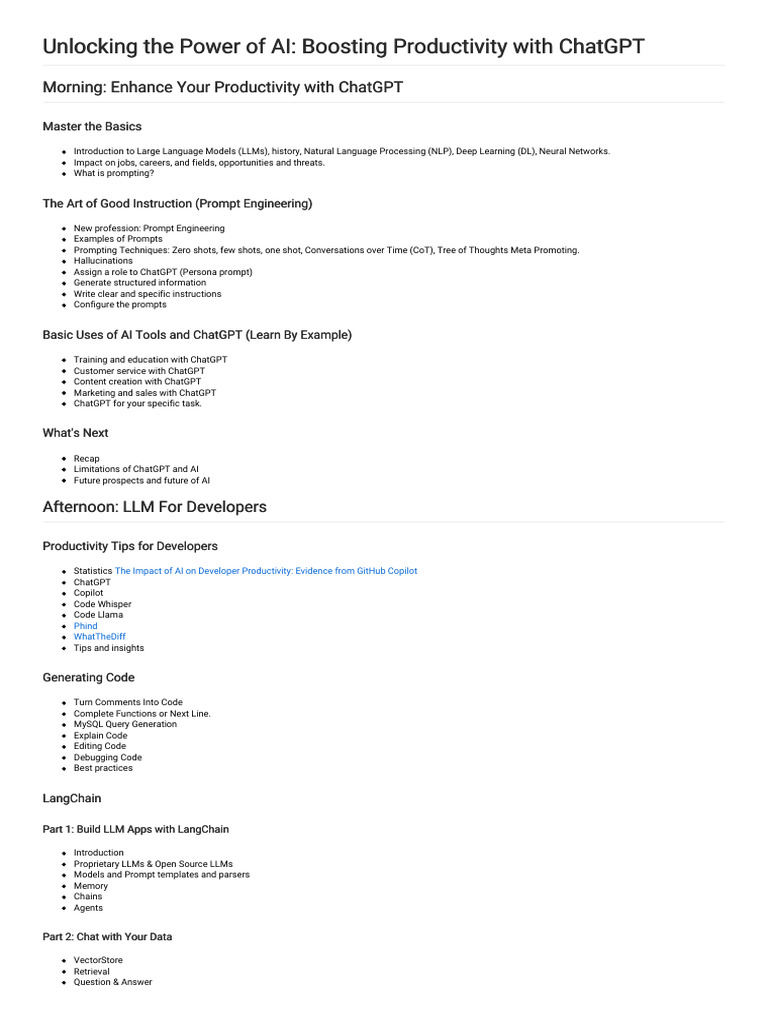 Unlocking The Power of AI Boosting Productivity With ChatGPT | PDF | Business