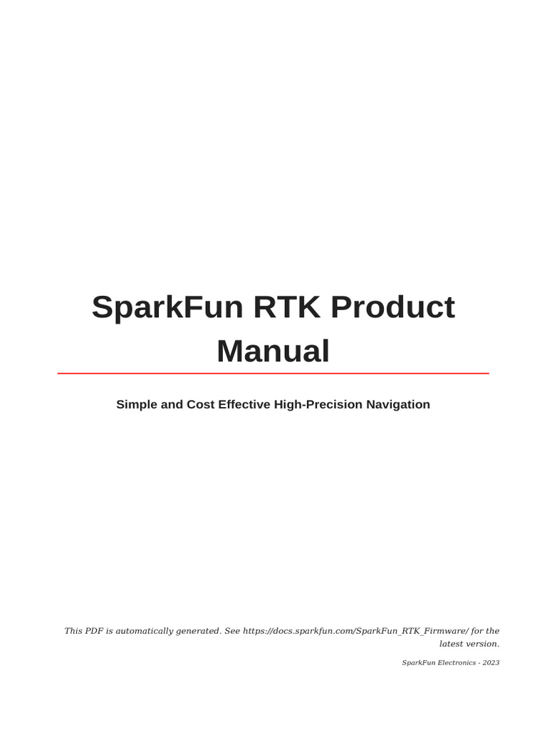 SparkFun RTK User Manual | PDF | Bluetooth | Ios