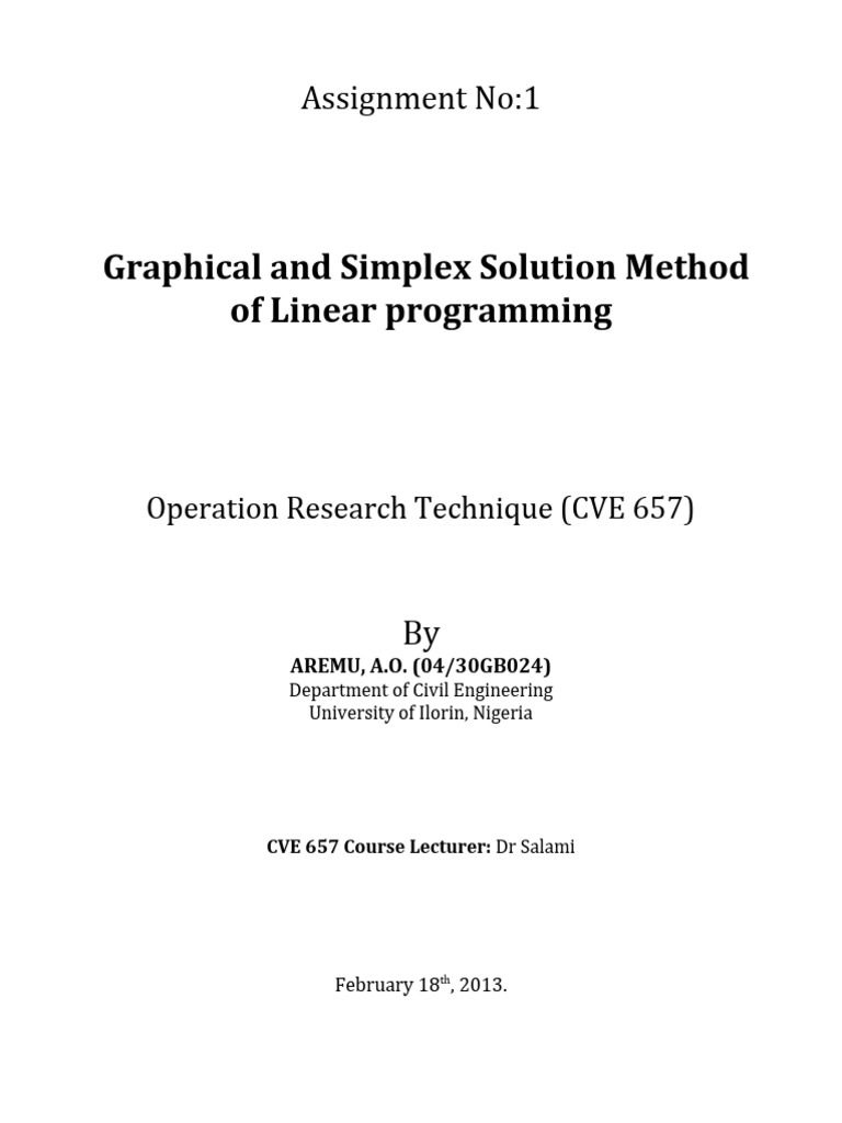 Linear Programming | PDF