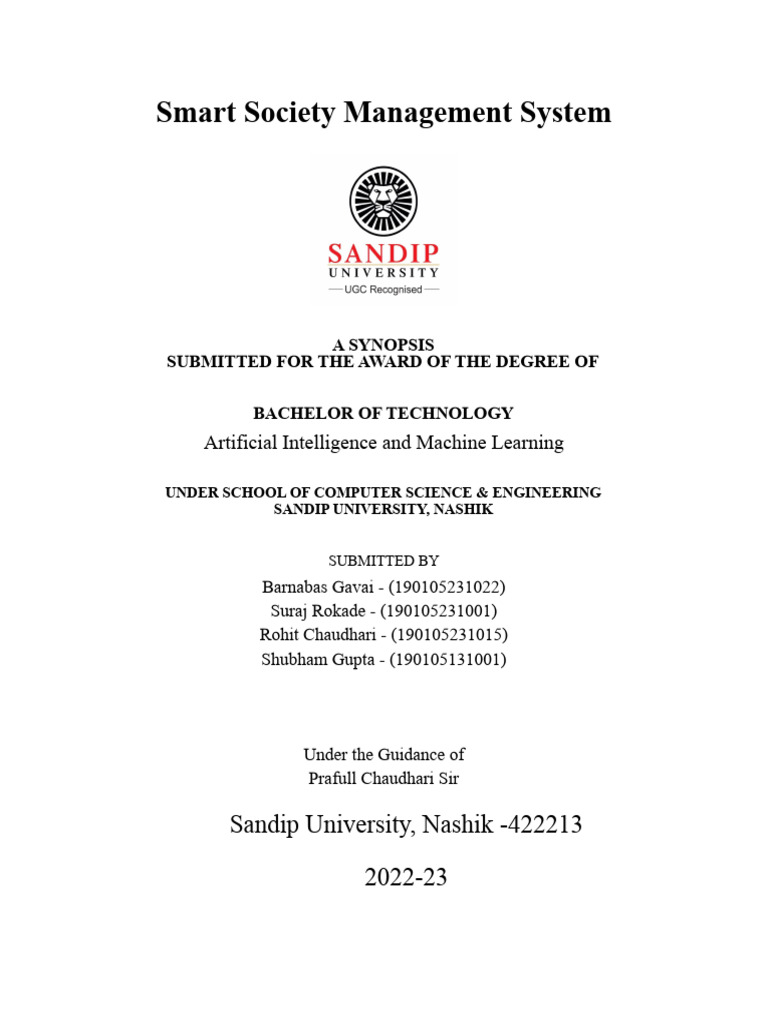 Final Year Project Synopsis | PDF | Technology & Engineering