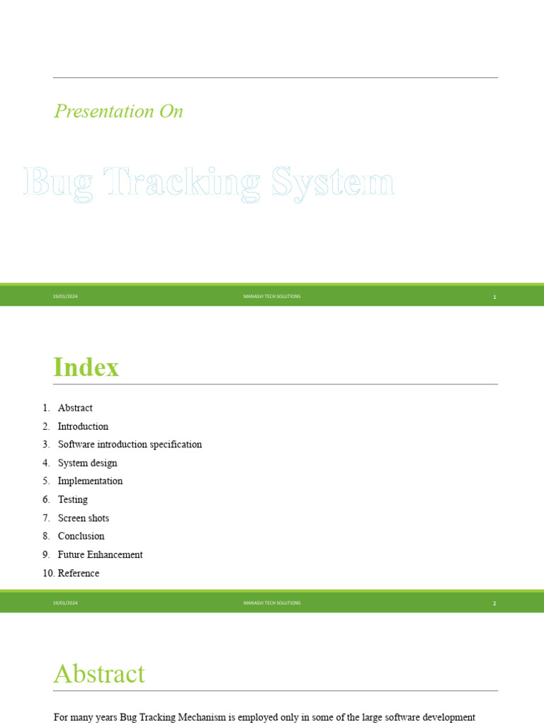 Bug Tracking System | PDF