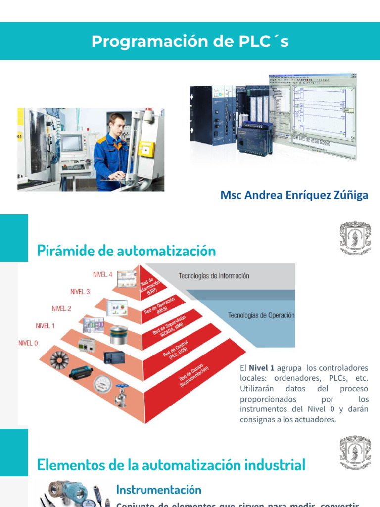 Programación de PLC S: MSC Andrea Enríquez Zúñiga | PDF | Controlador ...